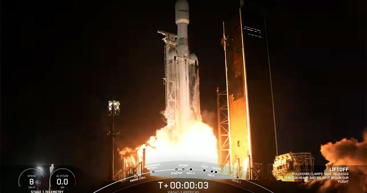 Spacex Falcon Heavy Launches Powerful Viasat Internet Relay Satellite