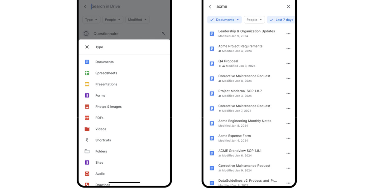 Google Drive search on iOS gets better filtering options ... Google Drive search on iOS gets better filtering options ...