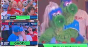 Phillie Phanatic Amusingly Mimics Viral Coldplay Kiss Cam Incident ...