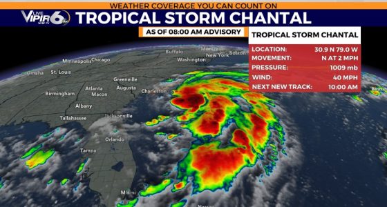 Tropical Storm Chantal Expected to Drench the Carolinas with Heavy Rain ...