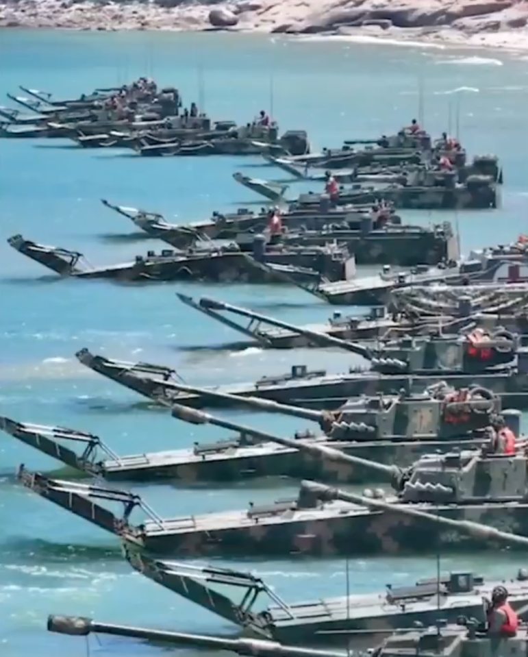 Observe as a Massive Fleet of New Chinese 'Tank Boats' Takes to the ...
