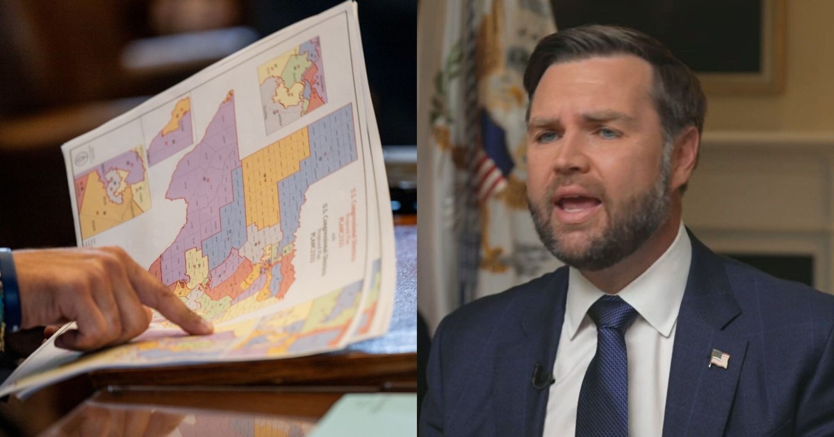 JD Vance Justifies GOP Redistricting by Pointing to Democratic ...