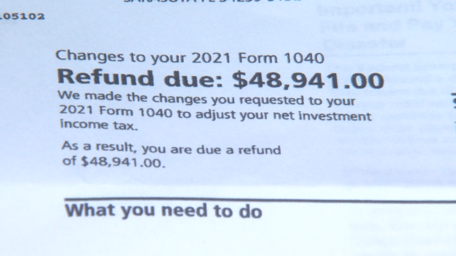 Woman in Manatee County receives delayed $60k IRS refund check a year ...