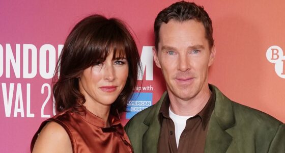 Benedict Cumberbatch Attends London Premiere With Wife Sophie Hunter ...