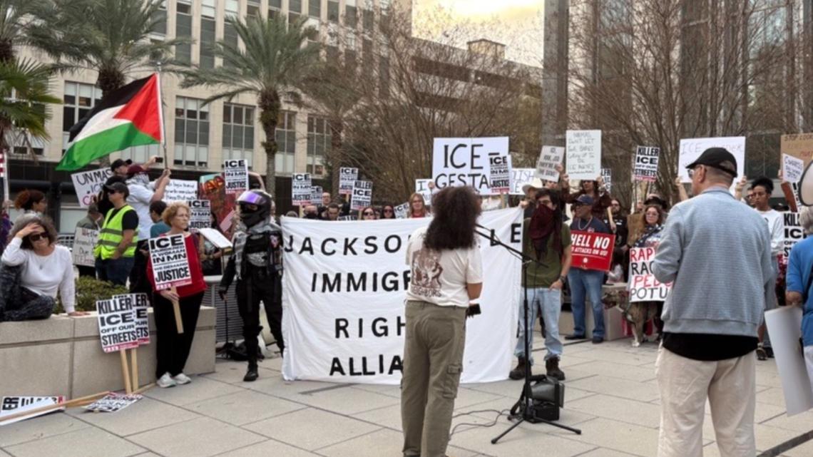 Jacksonville Protesters Call for Justice Following Fatal ICE Shooting ...