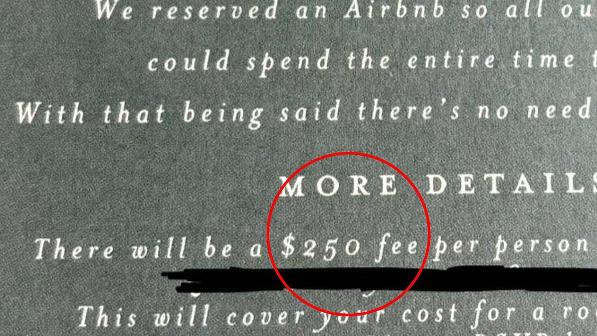 Controversial Wedding Invitation Detail Draws Criticism from Guests ...